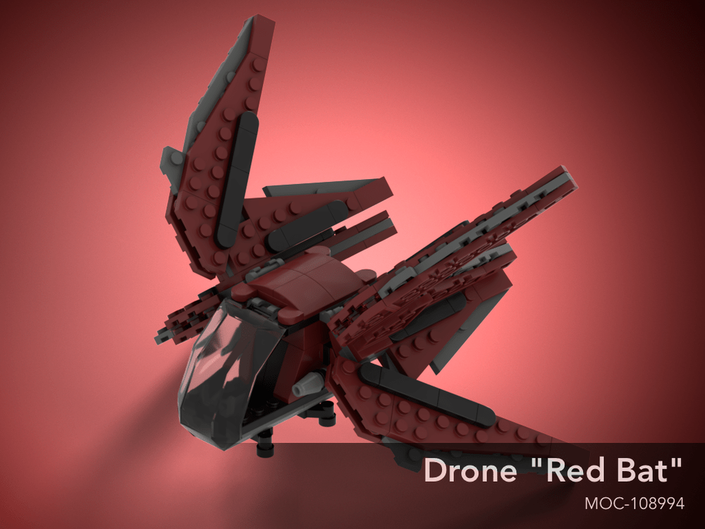 LEGO MOC Drone "Red Bat" by brampf | Rebrickable - Build with LEGO