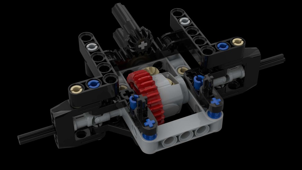 Lego Moc Compact 4wd Front Axle With Differential By Brickable