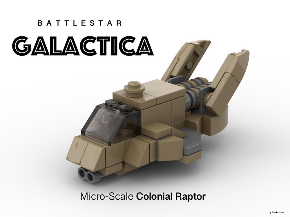 LEGO MOC Battlestar Micro Scale Colonial Raptor by Freakmaster ...