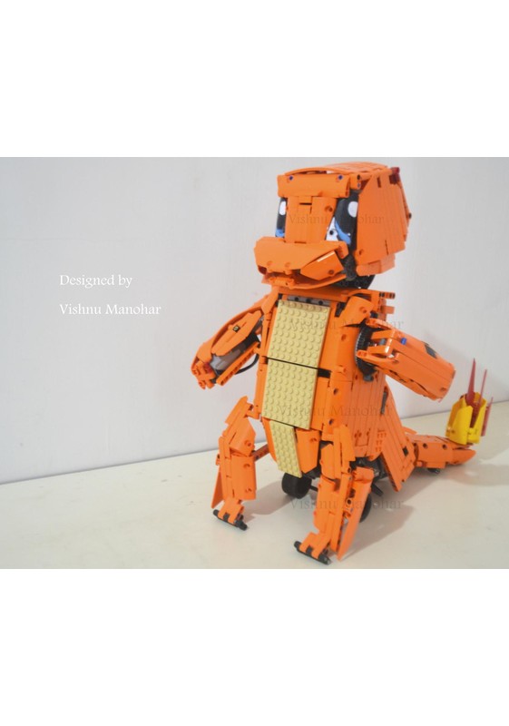 LEGO MOC Charmander by Dr. Vishnu Manohar | Rebrickable - Build with LEGO