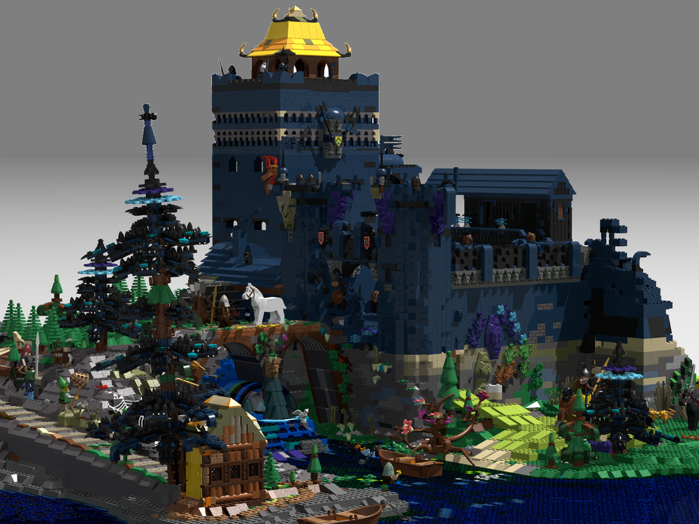 LEGO MOC Dark Blue Castle by cvi | Rebrickable - Build with LEGO