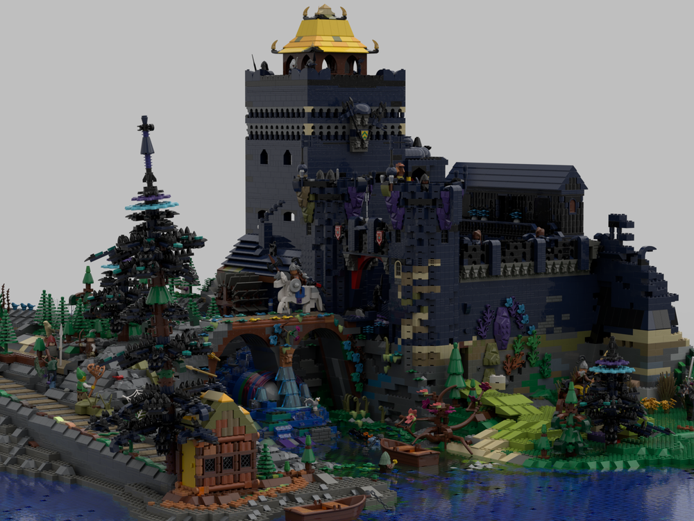 LEGO MOC Dark Blue Castle by cvi | Rebrickable - Build with LEGO