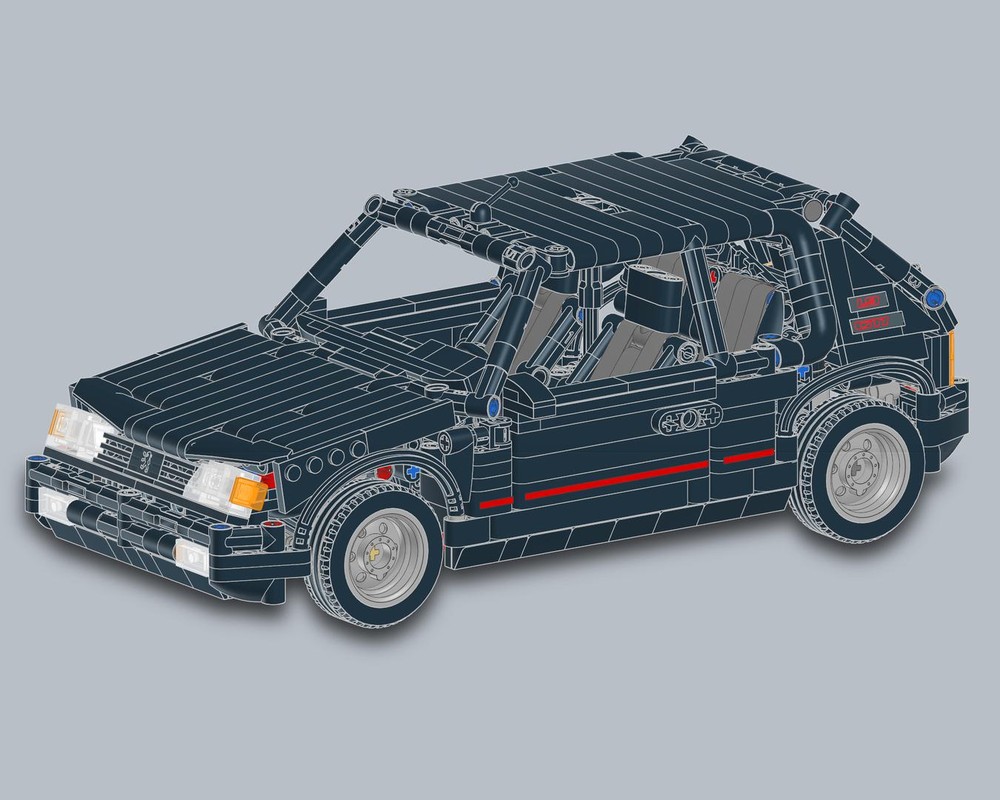 LEGO MOC Peugeot 205 GTI Black Version by Nico71 | Rebrickable - Build ...