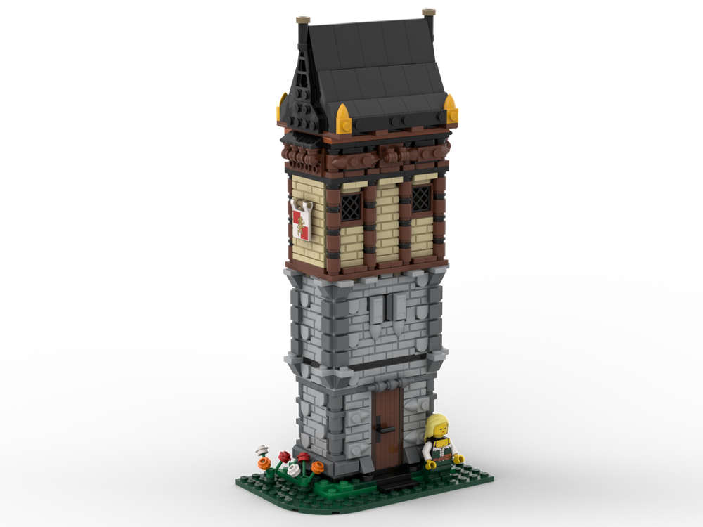 Lego Moc Medieval Tower By Huebre Rebrickable Build With Lego