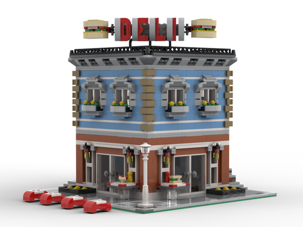 LEGO MOC Corner Deli Modular by brian@brickablocks.com | Rebrickable ...