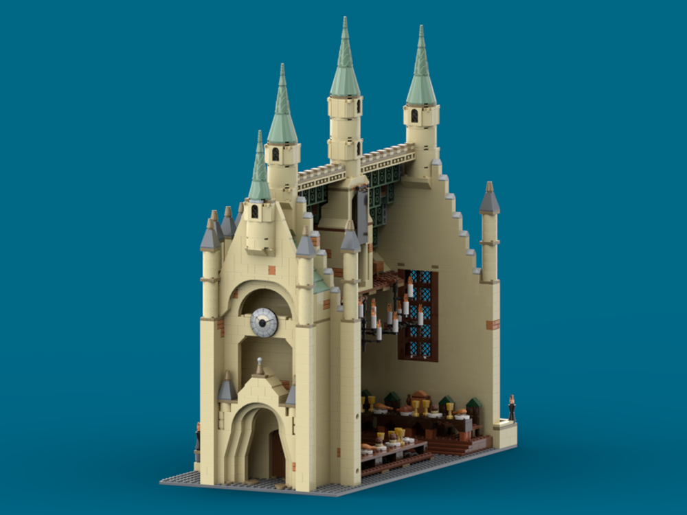 Lego Moc 2021 Style Great Hall By Mixedbread Rebrickable Build With