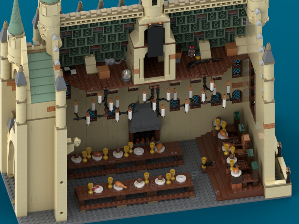 Lego Moc 2021 Style Great Hall By Mixedbread Rebrickable Build With
