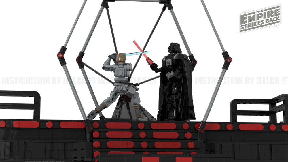 Lego Moc Micro Diorama Luke Vs Vader Bespin Duel V220430 By Jellco