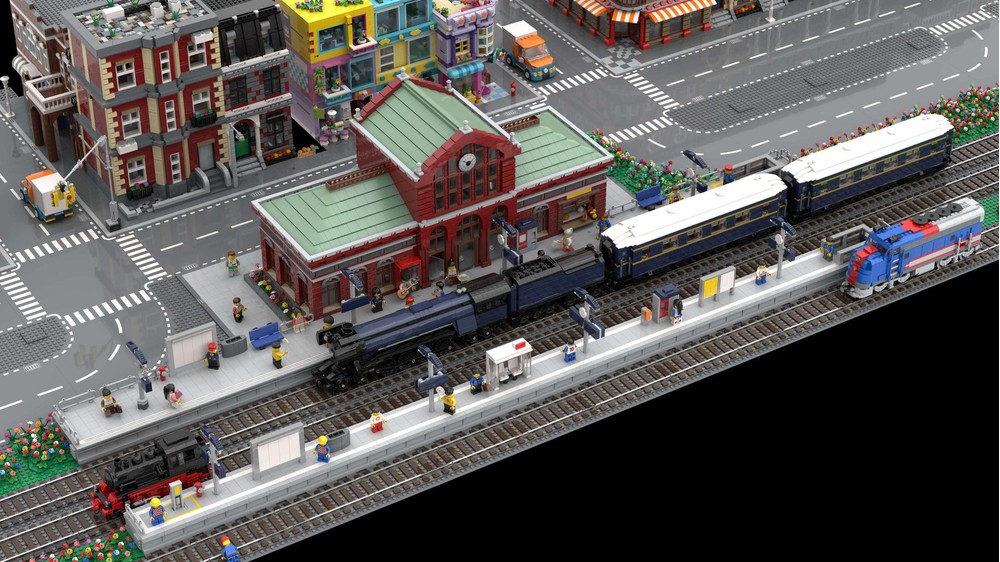 LEGO MOC Central Station V2 by pommesbein | Rebrickable - Build with LEGO
