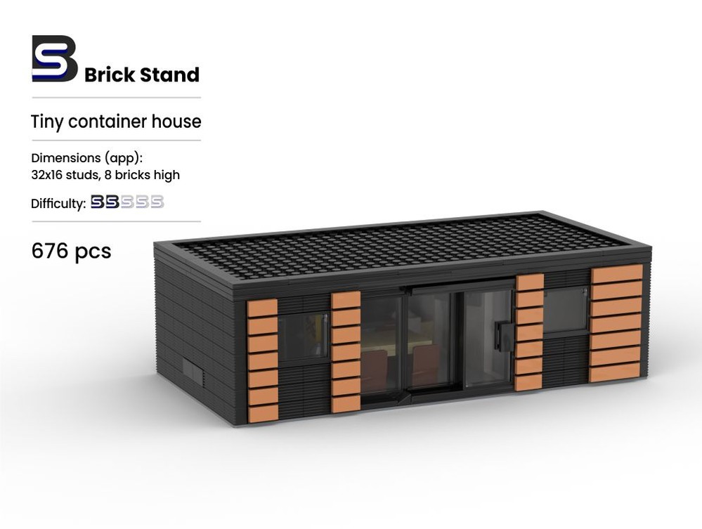 LEGO MOC Tiny container house by brickstand | Rebrickable - Build with LEGO