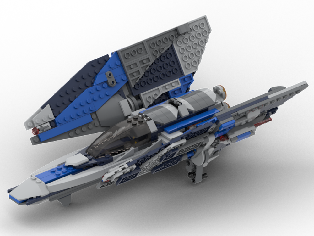 LEGO MOC Mandalorian Starfighter Alt. Build "Double-V-Wing Starfighter ...