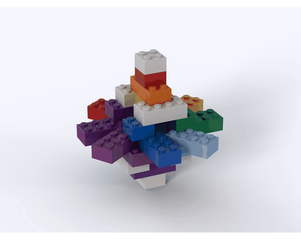 LEGO MOC Dreidel #2 - Rainbow Star by LegoOri | Rebrickable - Build ...