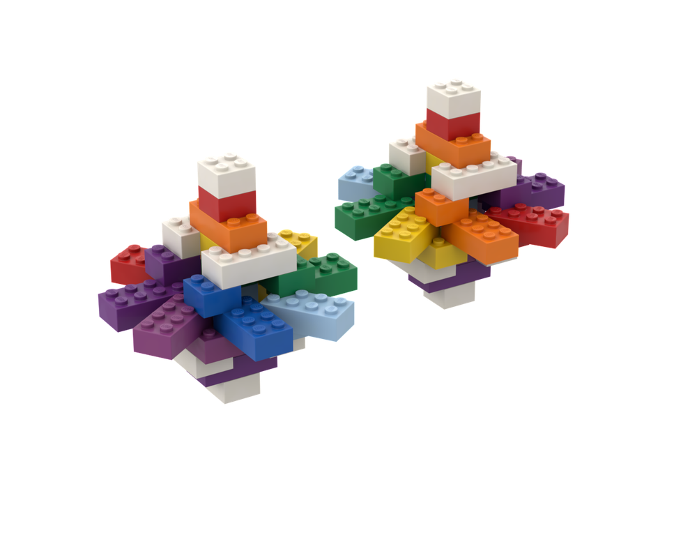 LEGO MOC Dreidel #2 - Rainbow Star by LegoOri | Rebrickable - Build ...