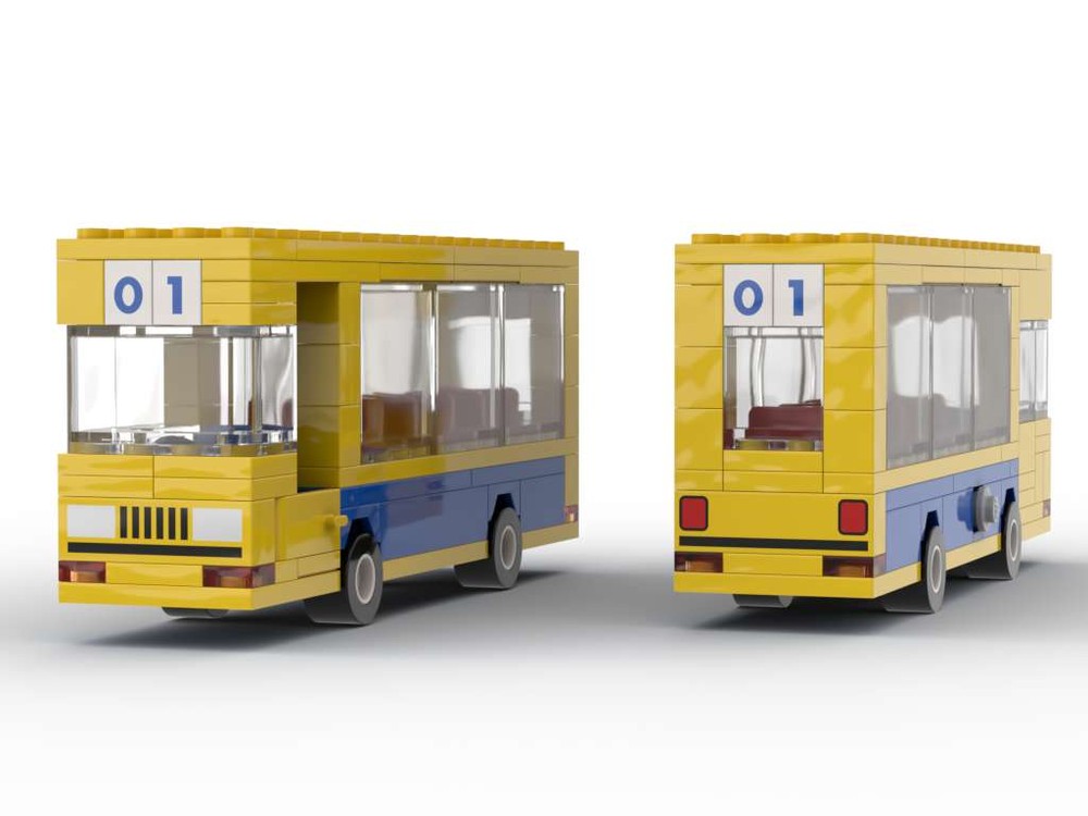 LEGO MOC Single Deck City bus based on DACTA 9354 - 4 stud wide Town Bus by alittlebrickish ...