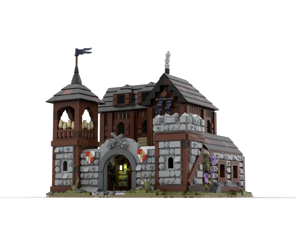Lego Moc Medieval Infantry Barracks By Mocopolis Rebrickable Build