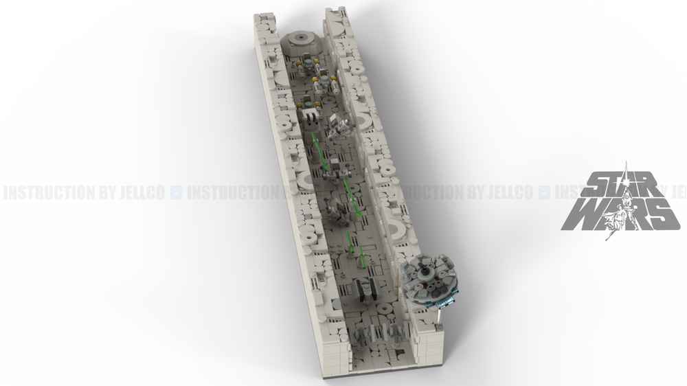 Lego Moc Episode Iv Micro Diorama Deathstar Trench Run By Jellco