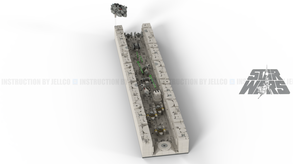 Lego Moc Episode Iv Micro Diorama Deathstar Trench Run By Jellco