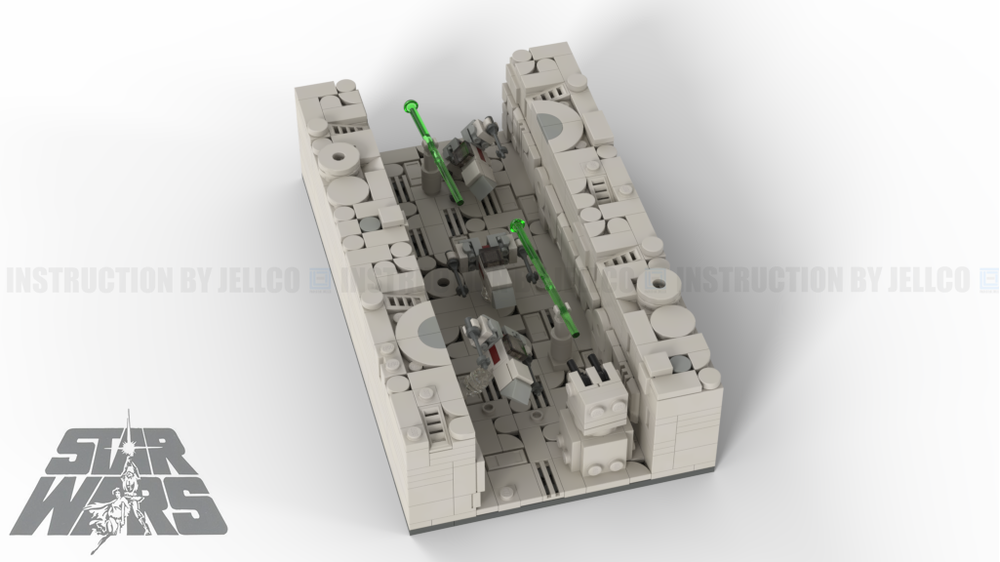 Lego Moc Episode Iv Micro Diorama Deathstar Trench Run By Jellco