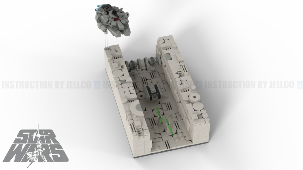 Lego Moc Episode Iv Micro Diorama Deathstar Trench Run By Jellco