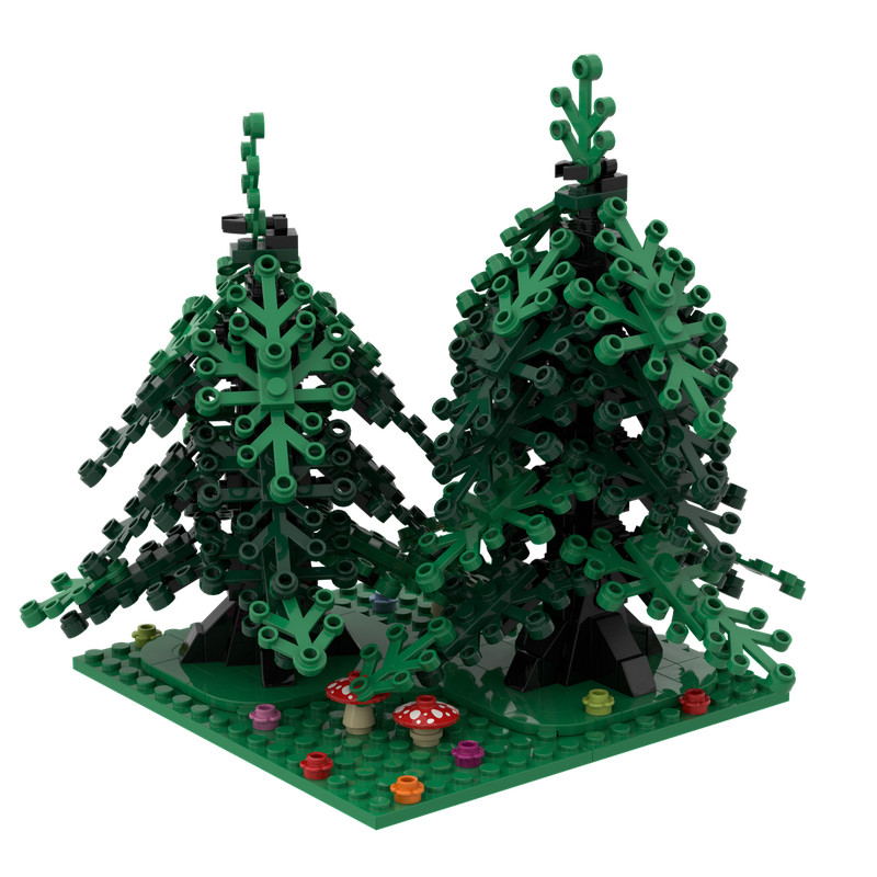 LEGO MOC Small pine trees by Joachim2Ravenbel | Rebrickable - Build ...