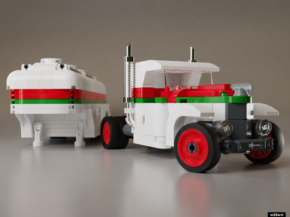Lego Moc Classic Octan Tanker Truck By Dongeraldo Rebrickable Build
