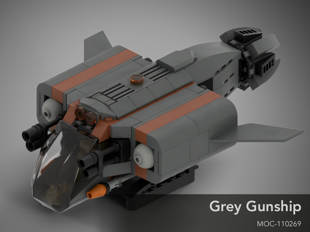 LEGO MOC Grey Gunship by brampf | Rebrickable - Build with LEGO