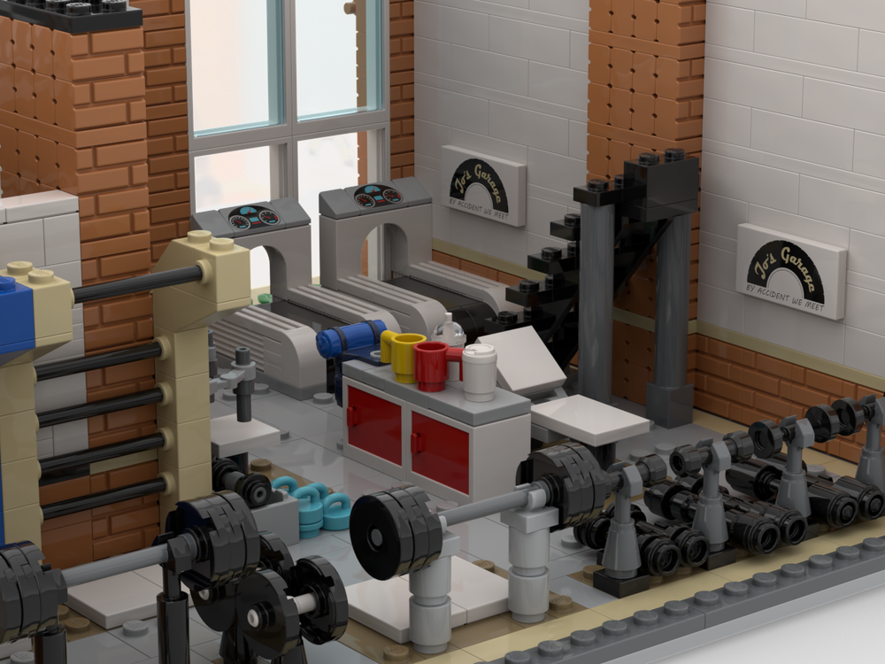 Lego Moc Muscle Gym By Huebre Rebrickable Build With Lego
