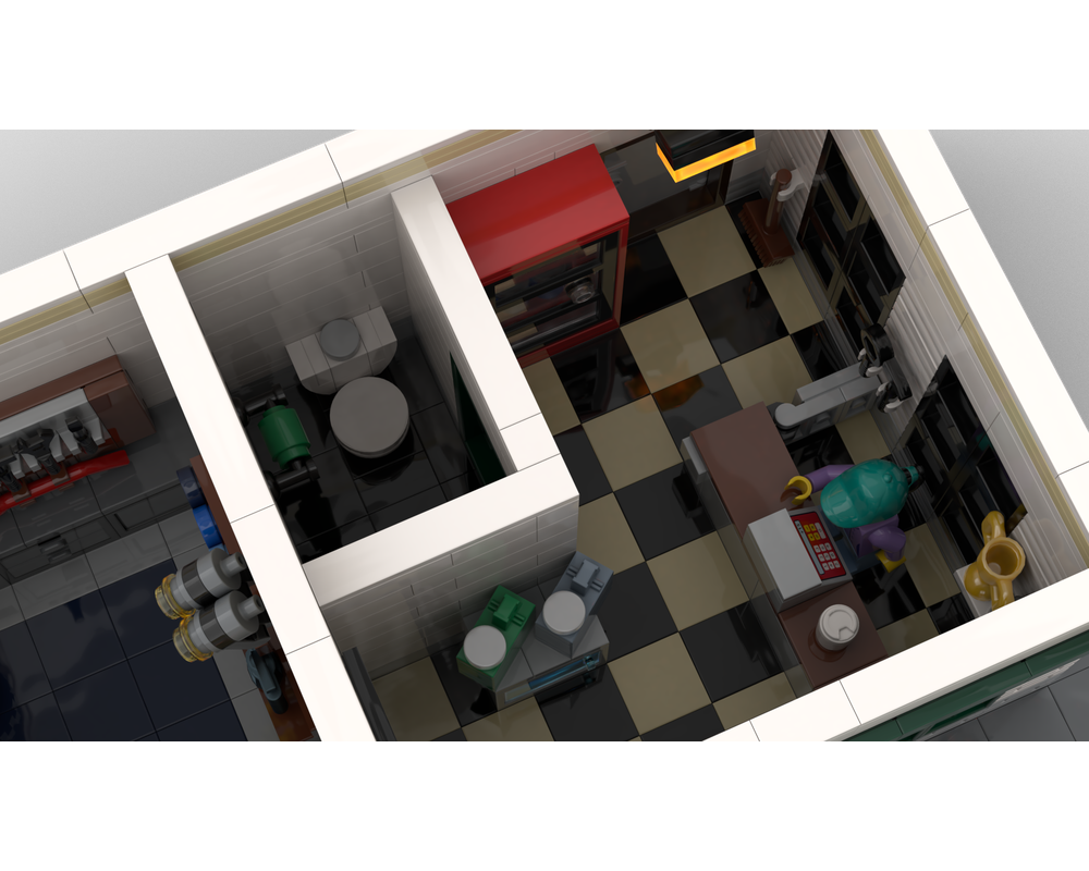 Lego Moc Gas Station And Car Service For Lego City By Mocopolis