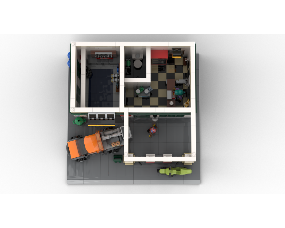 Lego Moc Gas Station And Car Service For Lego City By Mocopolis