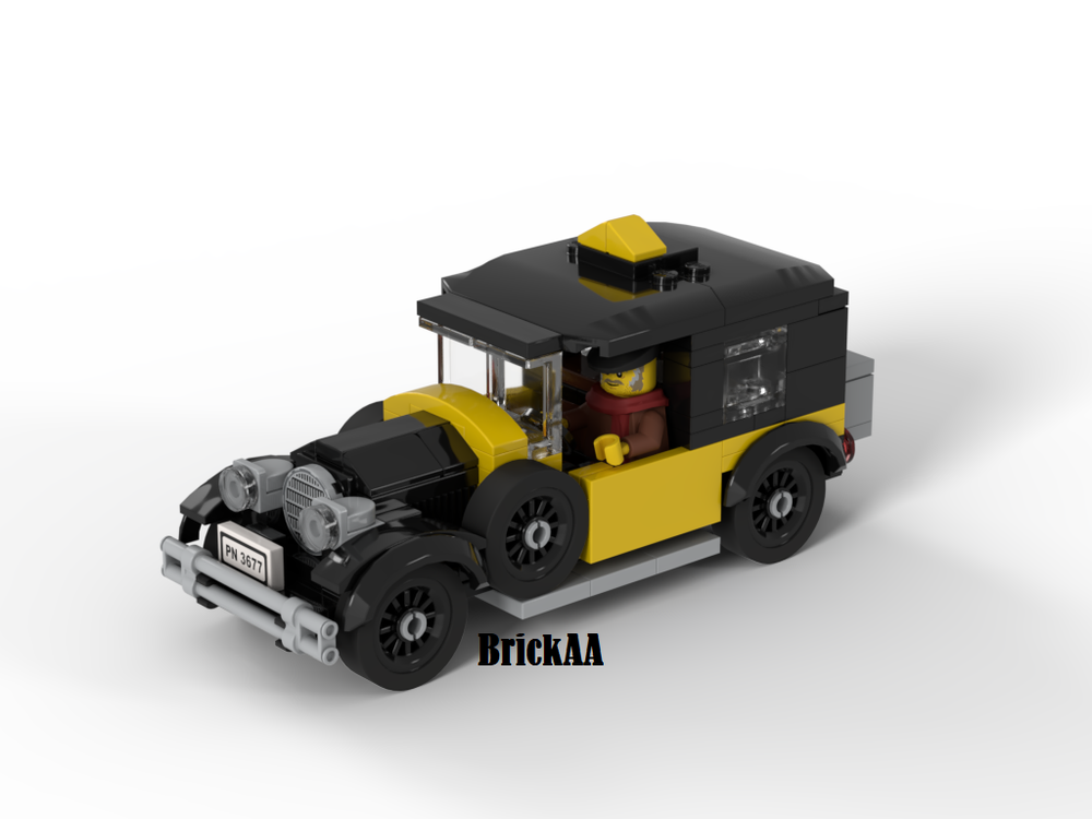 Lego Moc Vintage Taxi By Brickaa Rebrickable Build With Lego