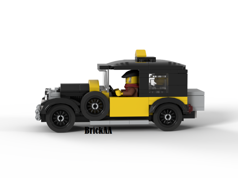 Lego Moc Vintage Taxi By Brickaa Rebrickable Build With Lego