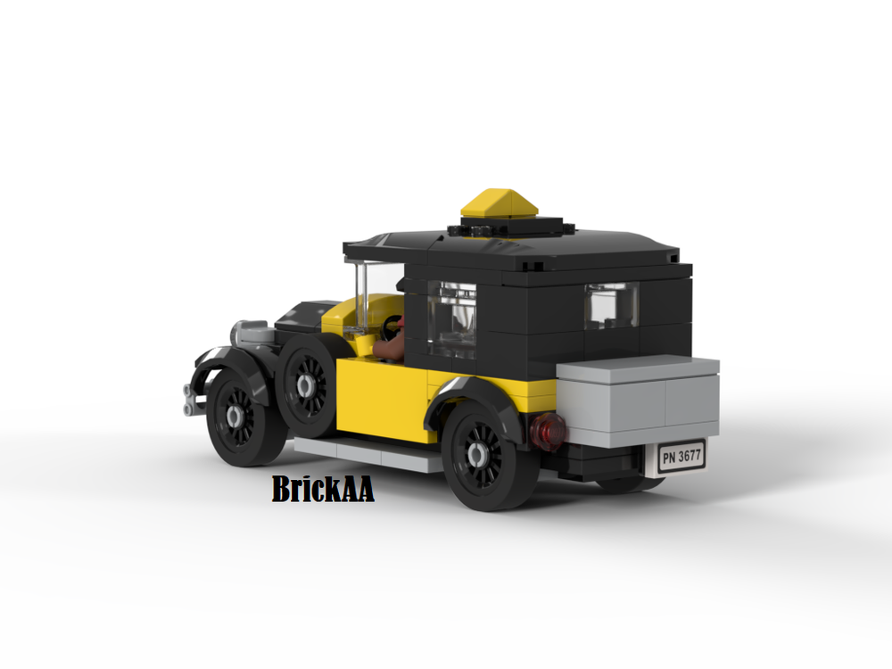 Lego Moc Vintage Taxi By Brickaa Rebrickable Build With Lego