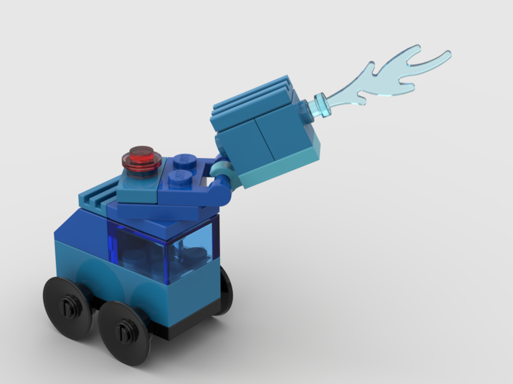 LEGO MOC Mini Fire Truck With Water Cannon by Fiskrs | Rebrickable ...