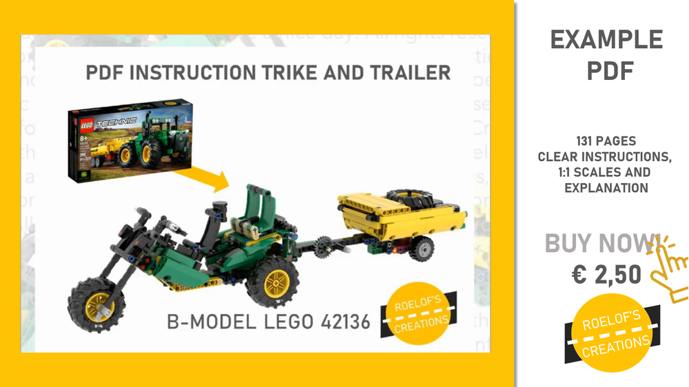 LEGO MOC 42136 B-model TRIKE AND TRAILER by Roelofs Creations ...