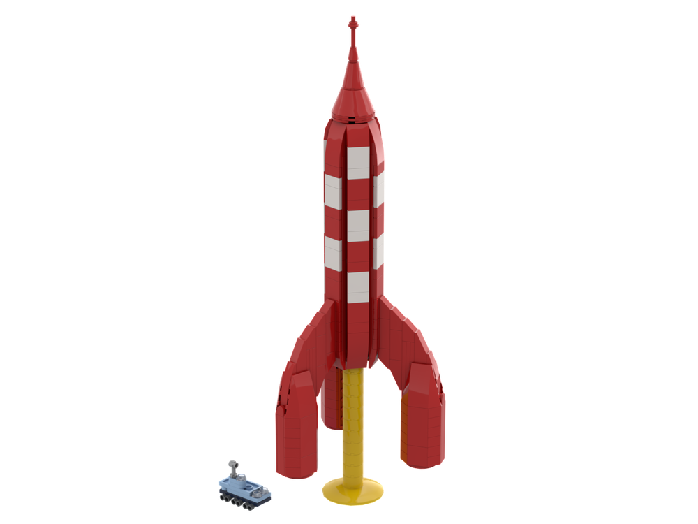 Lego Moc Tintin Moon Rocket By Zeegiraf Rebrickable Build With Lego