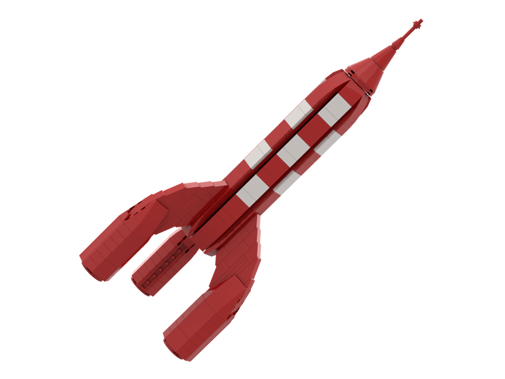 Lego Moc Tintin Moon Rocket By Zeegiraf Rebrickable Build With Lego