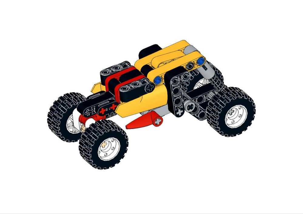 LEGO MOC Rat Rod ATV by NARP | Rebrickable - Build with LEGO