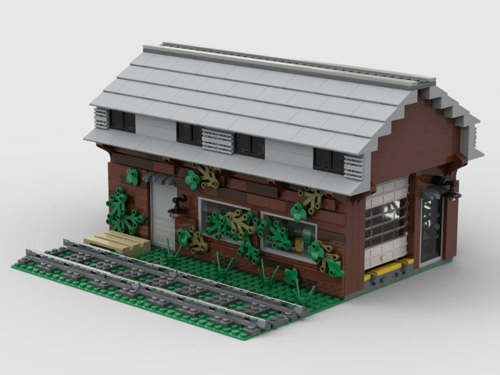 LEGO MOC Old Train Shed by thecoralfrog | Rebrickable - Build with LEGO