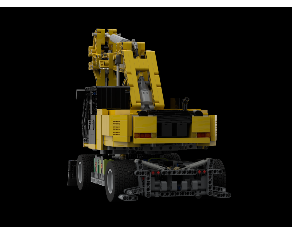 Lego Moc Wheeled Excavator By Llakie Rebrickable Build With Lego