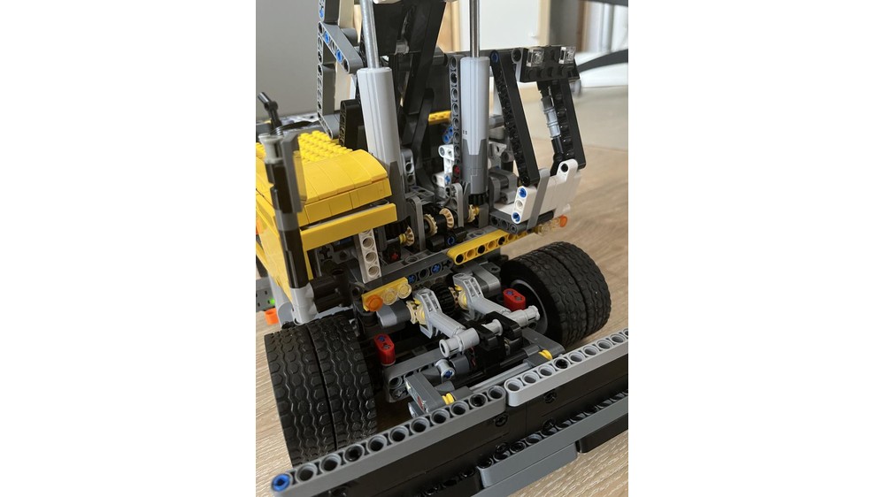 Lego Moc Wheeled Excavator By Llakie Rebrickable Build With Lego