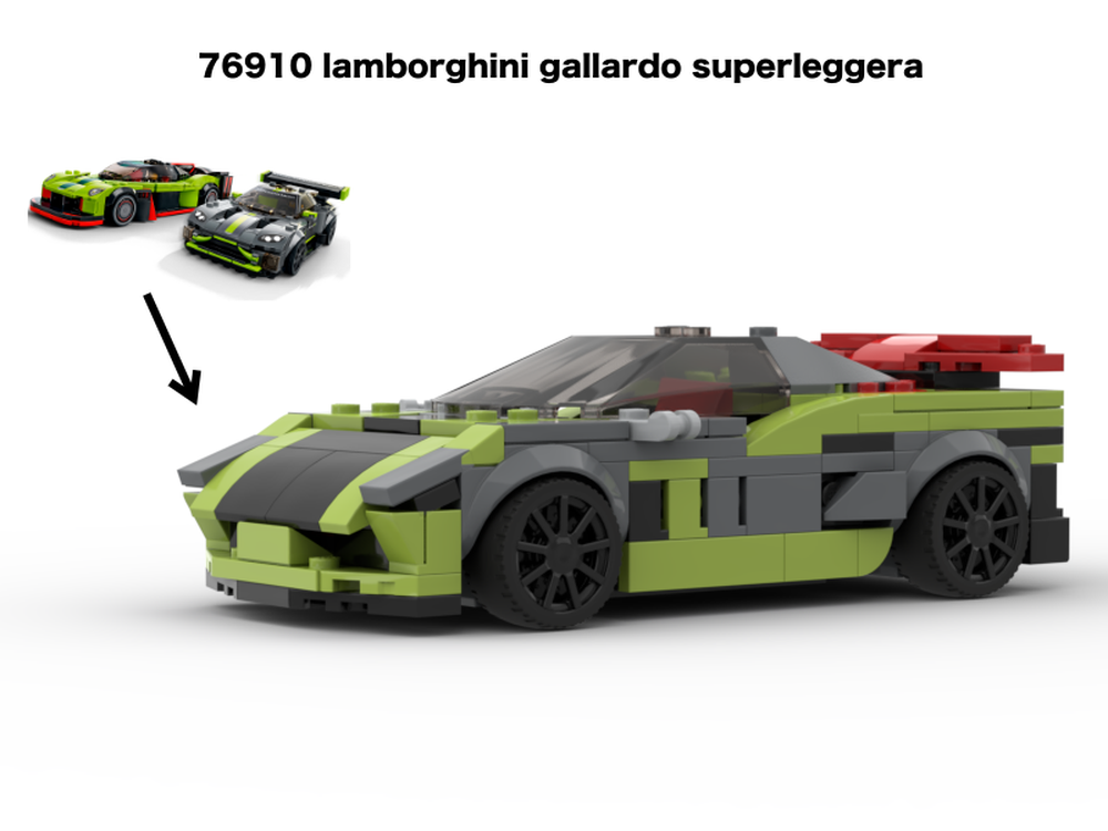 LEGO MOC 76910 B model: Lamborghini Gallardo Superleggera by BEAR MOCS ...