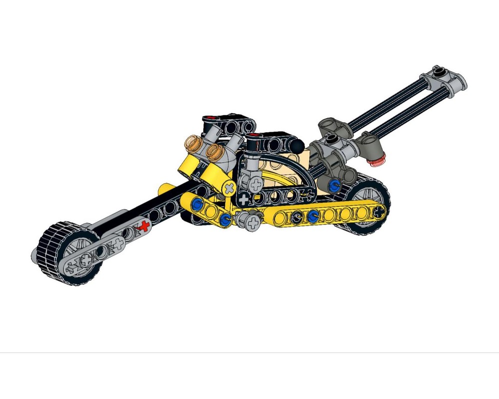 LEGO MOC Long Chopper Motorcycle by NARP | Rebrickable - Build with LEGO