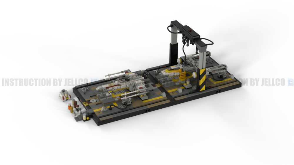 Lego Moc Micro Diorama Rebel Alliance Hangar Redesigned For Micro