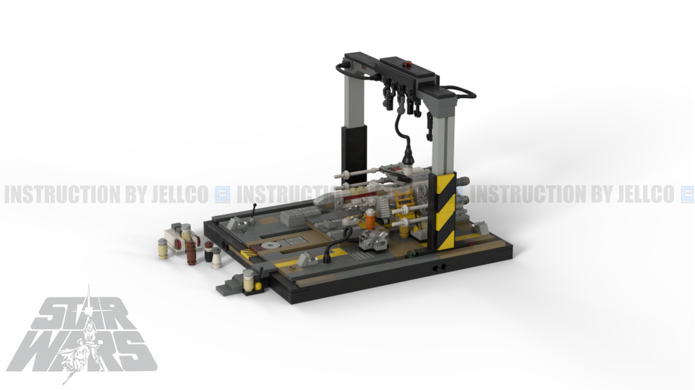 Lego Moc Micro Diorama Rebel Alliance Hangar Redesigned For Micro