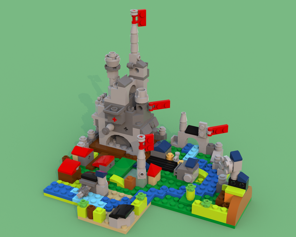 LEGO MOC Castle with the village by PlungeRouter | Rebrickable - Build ...