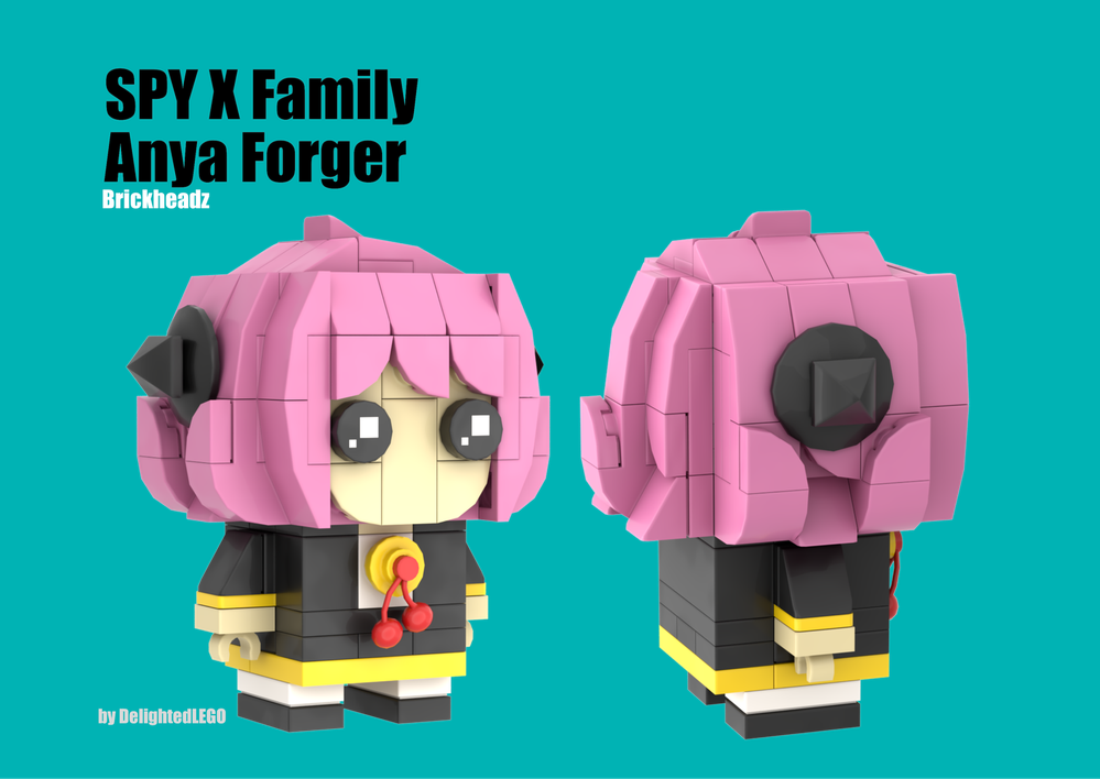 LEGO MOC Anya Forger from SPY x FAMILY, 3X3 Brickheadz by Delightful ...