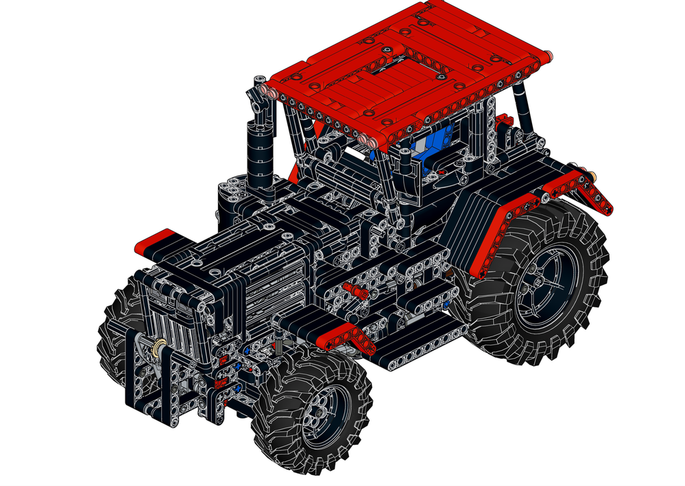 LEGO MOC Tractor with 4 speed semi-automatic transmission version 1 by ...
