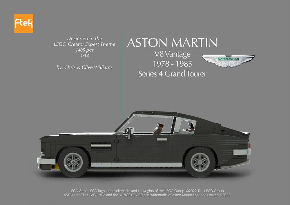 LEGO MOC Aston Martin V8 Vantage 1978 - 1985 Series 4 in Cannock Black ...