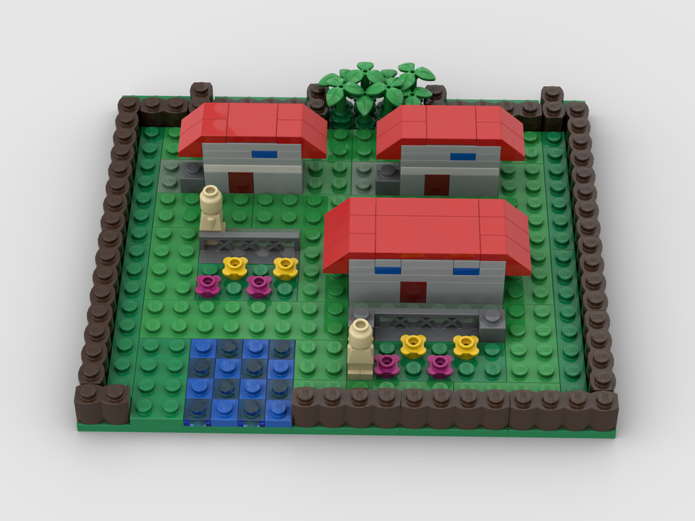 LEGO MOC Pallet Town from Pokemon Red - Microfig 20x18 by Aspen Bricks ...