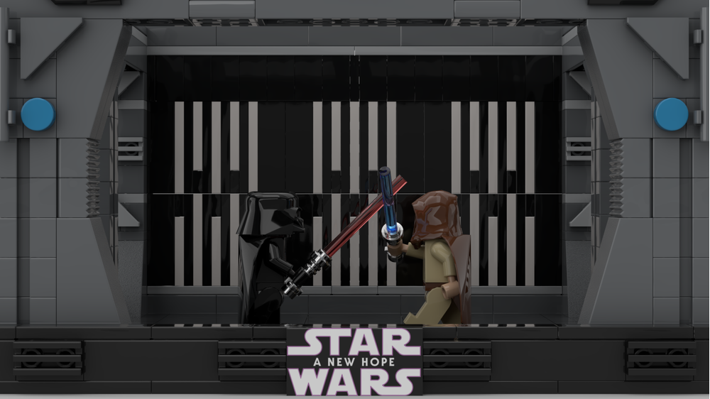 Lego Moc Ep4 Obi Wan Vs Vader Diorama By Qzayi Rebrickable Build